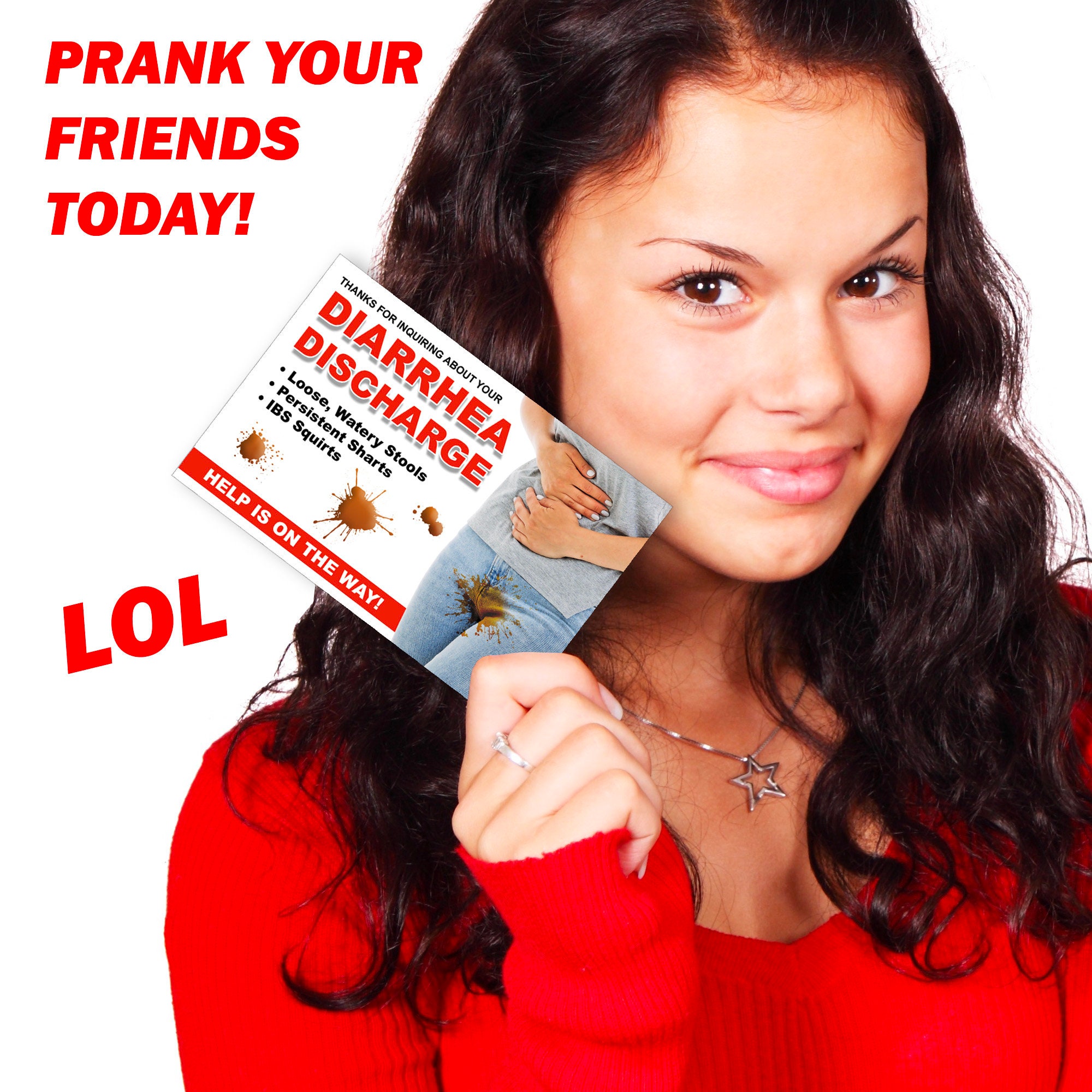 Prank Postcard Diarrhea 100% Anonymous Sent Directly to Your Friends ...