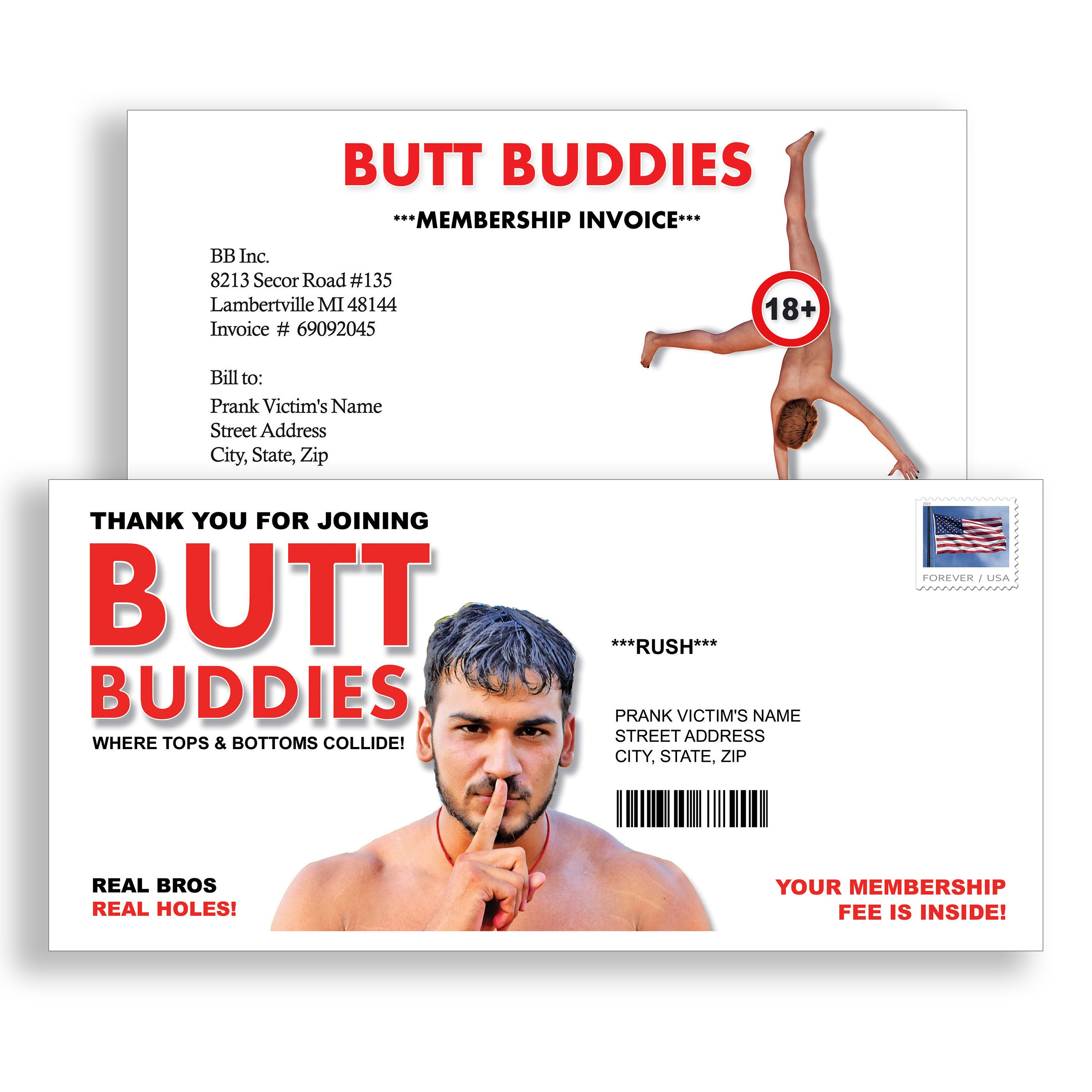 Butt Buddies - Prank Mail Letter - 100% Anonymous - Sent Directly to Your Friends - Prank Mail ...