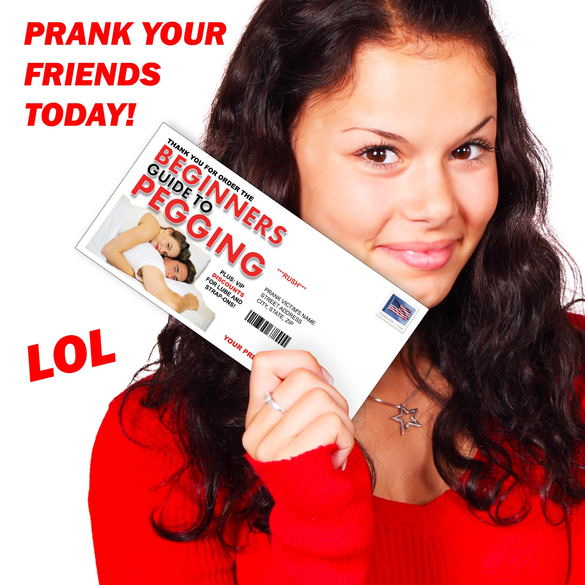 Pegging Prank Mail Envelope Letter Joke 100% Anonymous Sent Directly to Your Friends Prank Mail ...