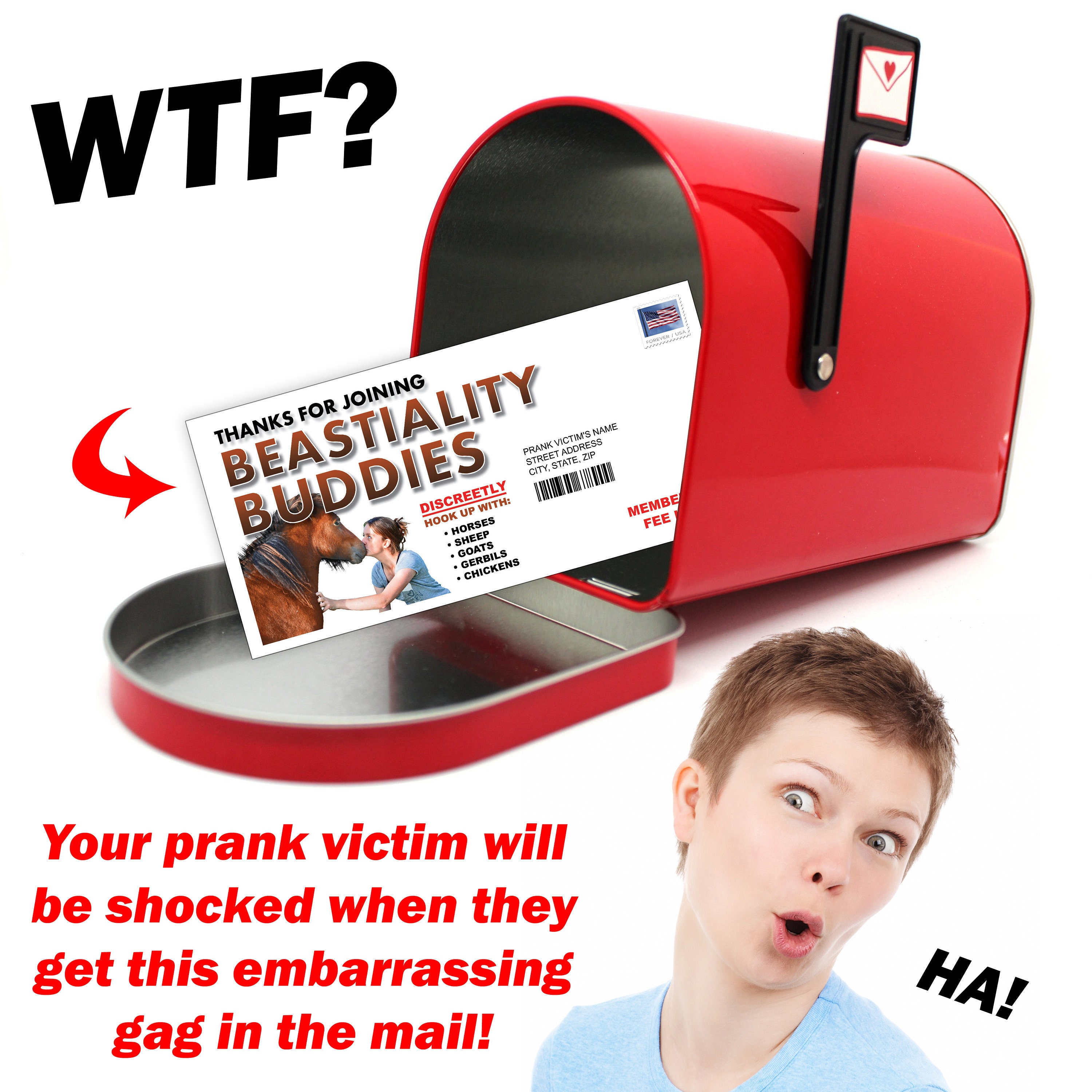 Prank Mail Beastiality Buddies 100% Anonymous Sent Directly to Your ...