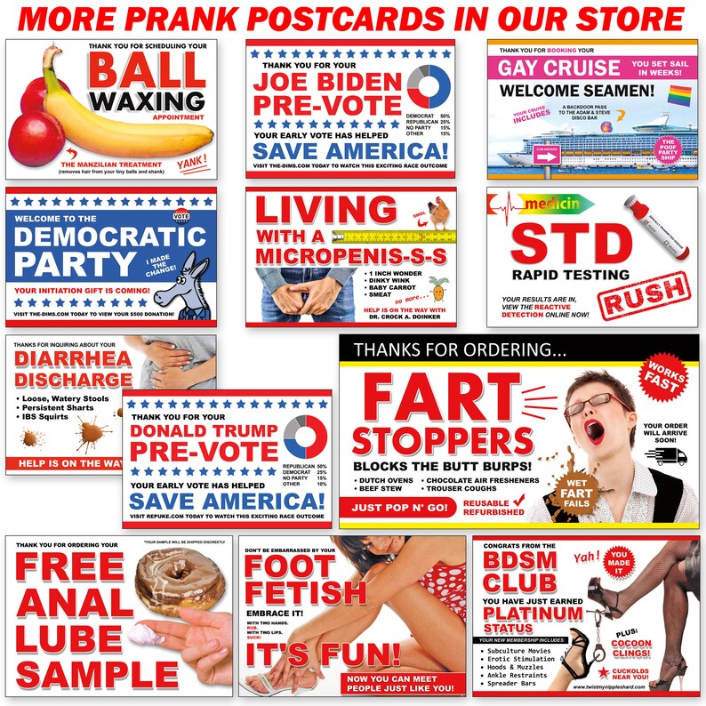 Prank Postcard Micropenis 100% Anonymous Sent Directly to Your Friends ...