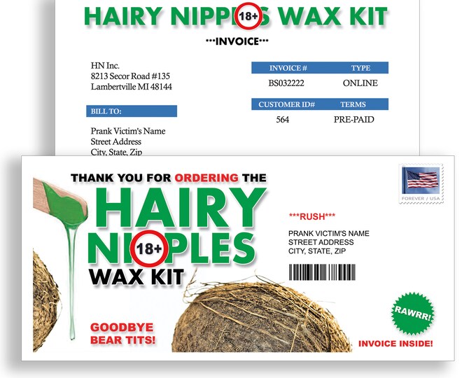 Hairy Nips Prank Joke Mail Letter Sent 100% Anonymous Directly to Your ...