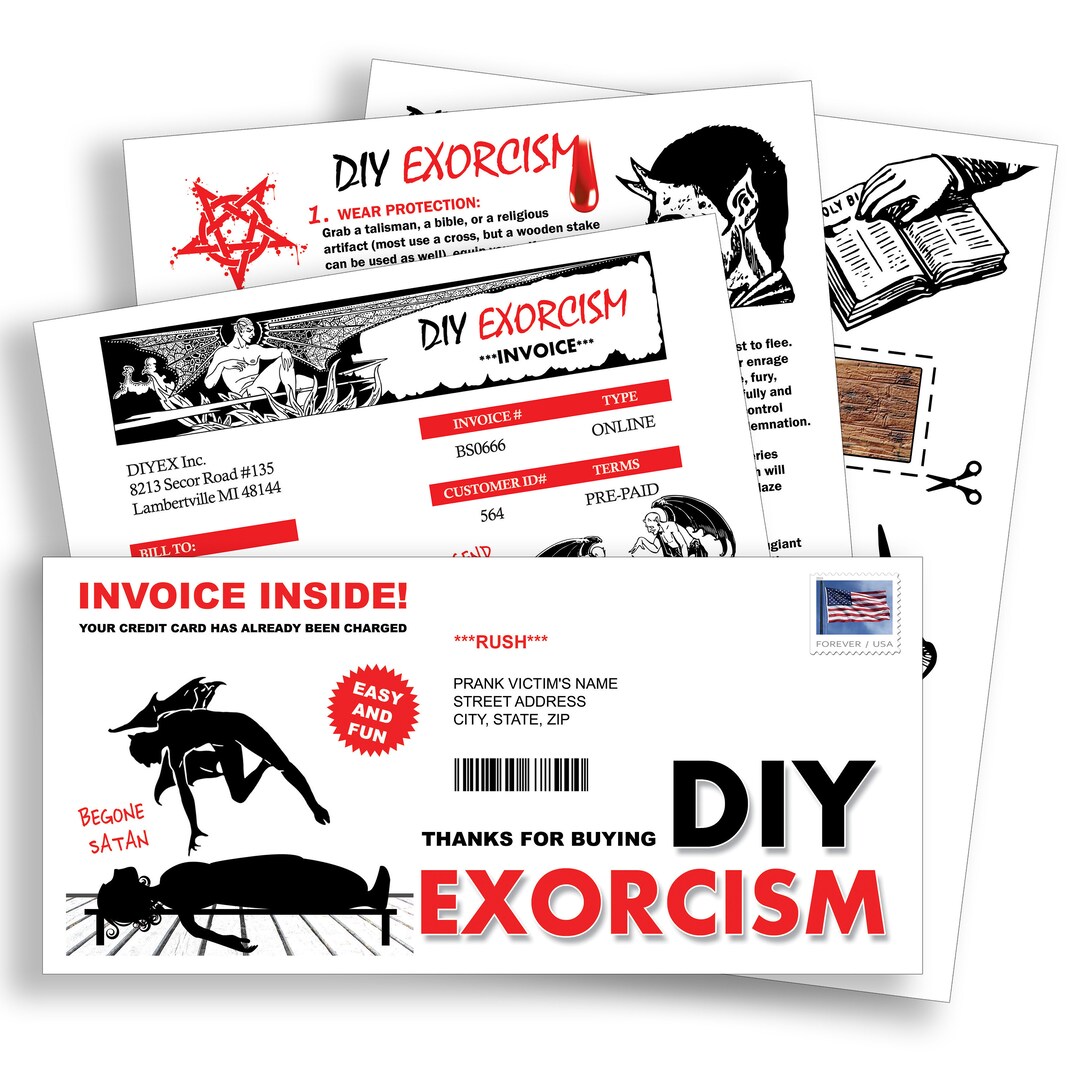 Prank Fake DIY Exorcism Kit 100% Anonymous Sent Directly to Your ...