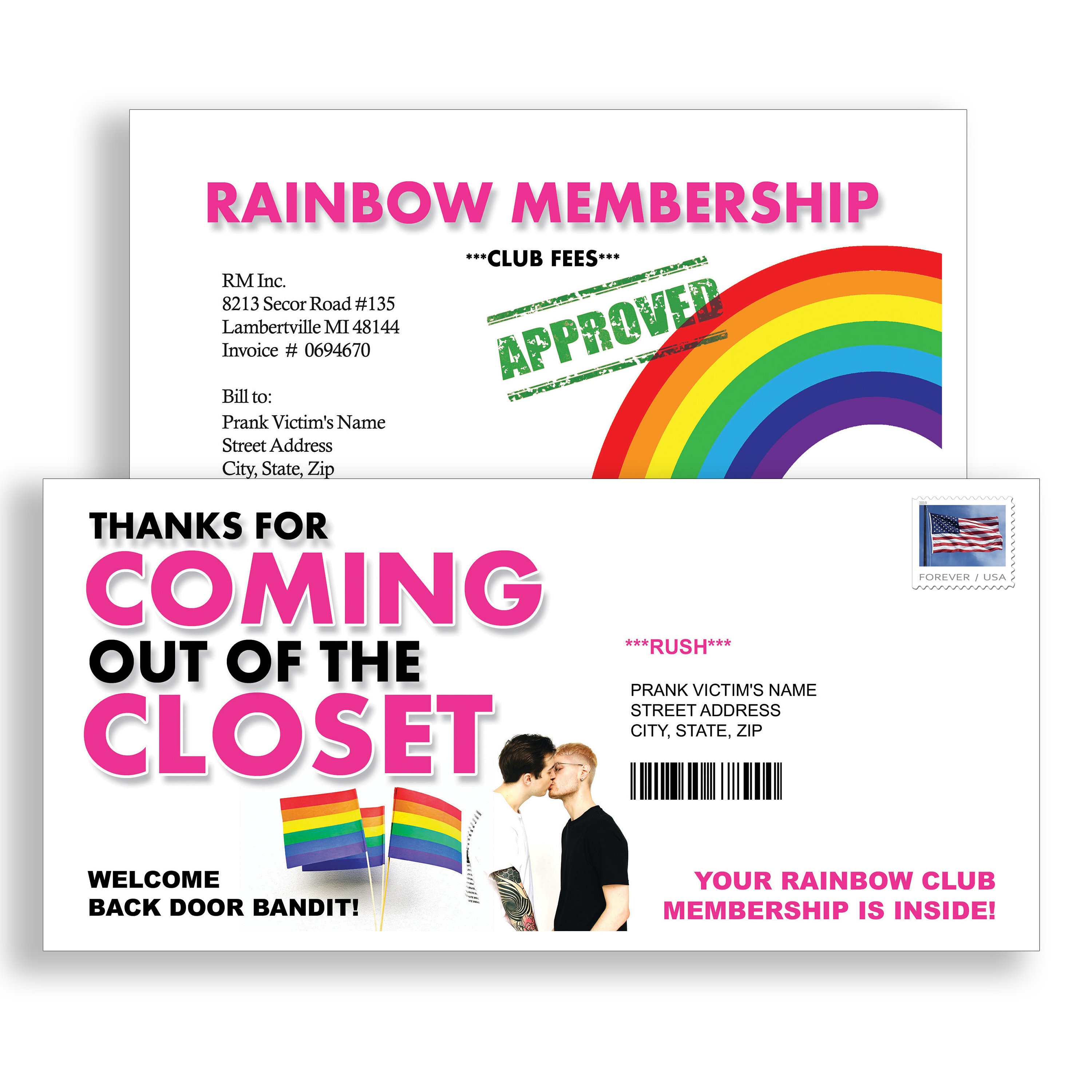 Coming Out of the Closet Prank Envelope Letter 100% Anonymous Sent ...