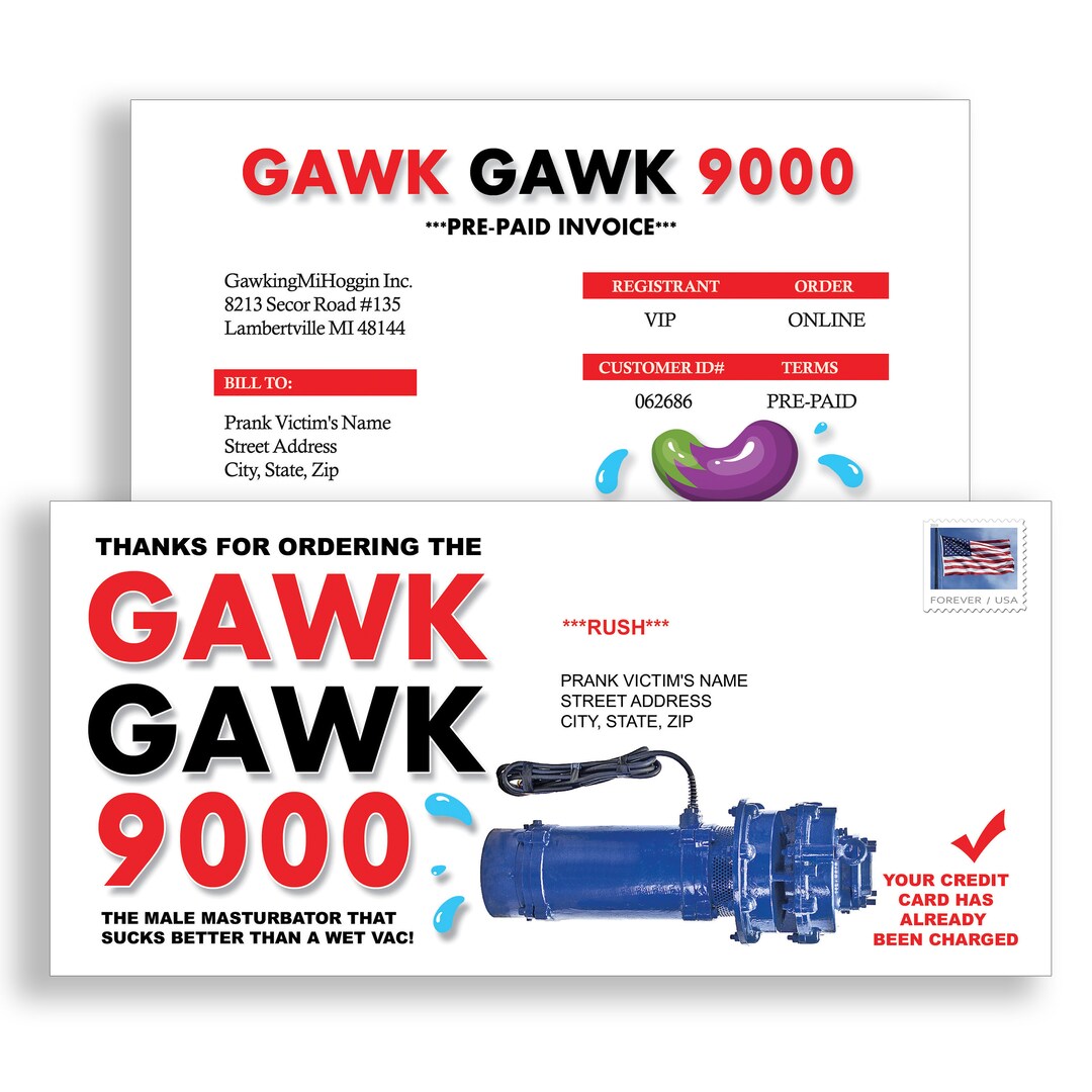 Prank Gawk Gawk 9000 Prank Mail Letter 100% Anonymous Sent Directly to ...