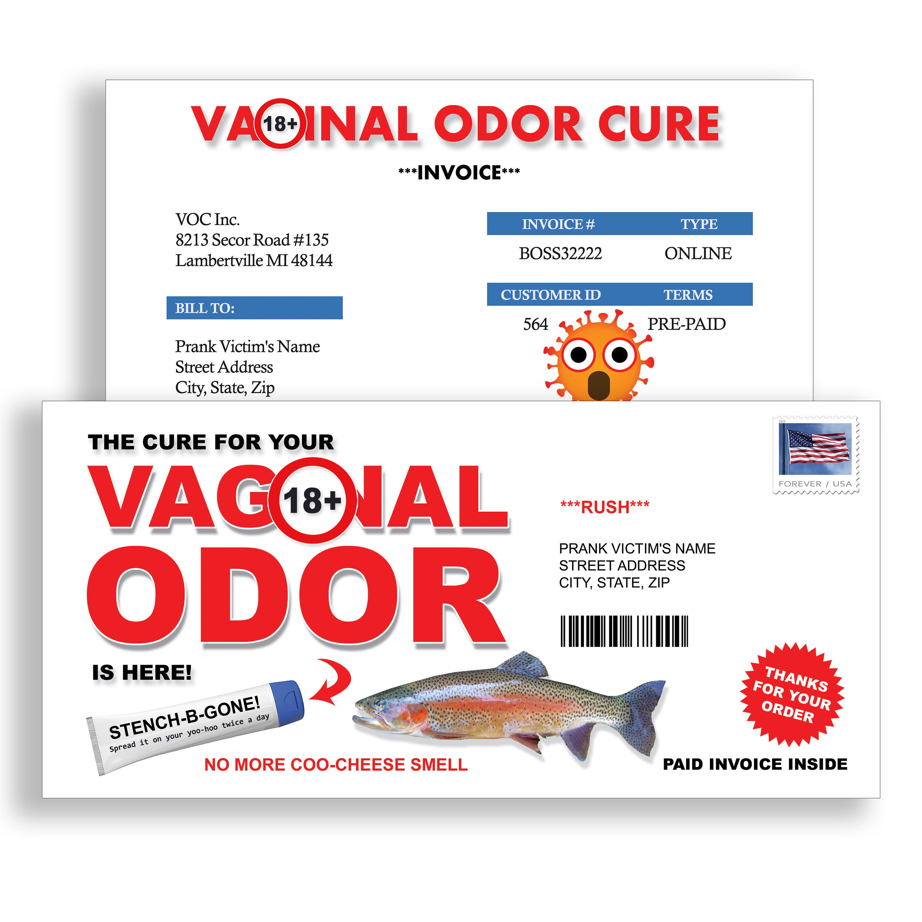 Odor Gag Prank Mail Letter 100% Anonymous Sent Directly to Your Friends ...