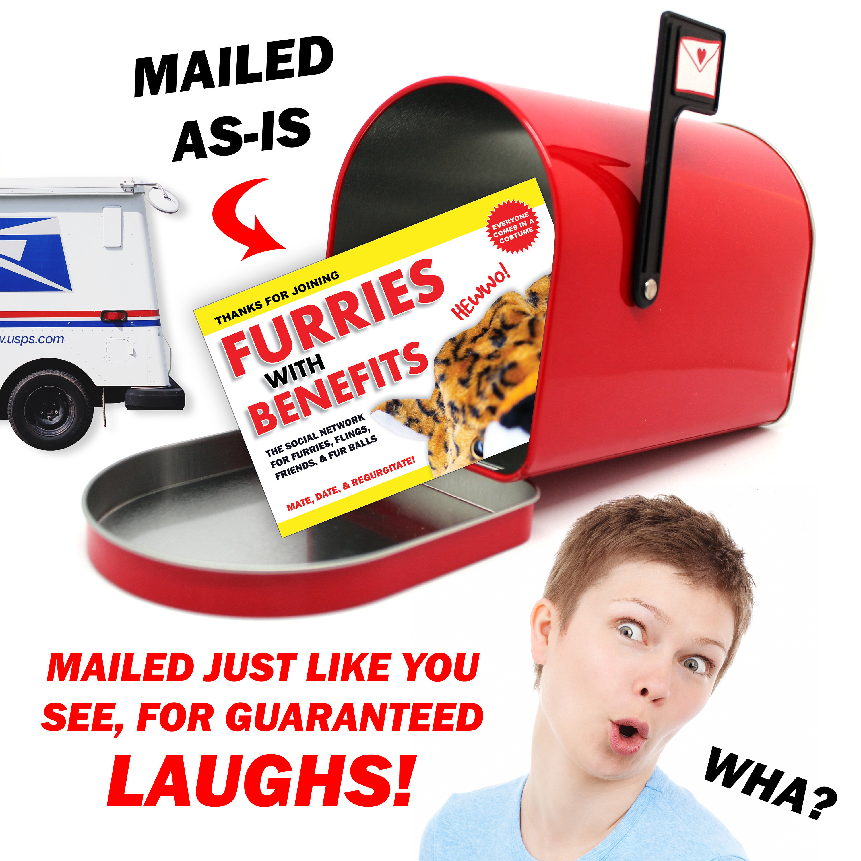 Postcard Prank Sent 100% Anonymous Furries With Benefits Mailed ...