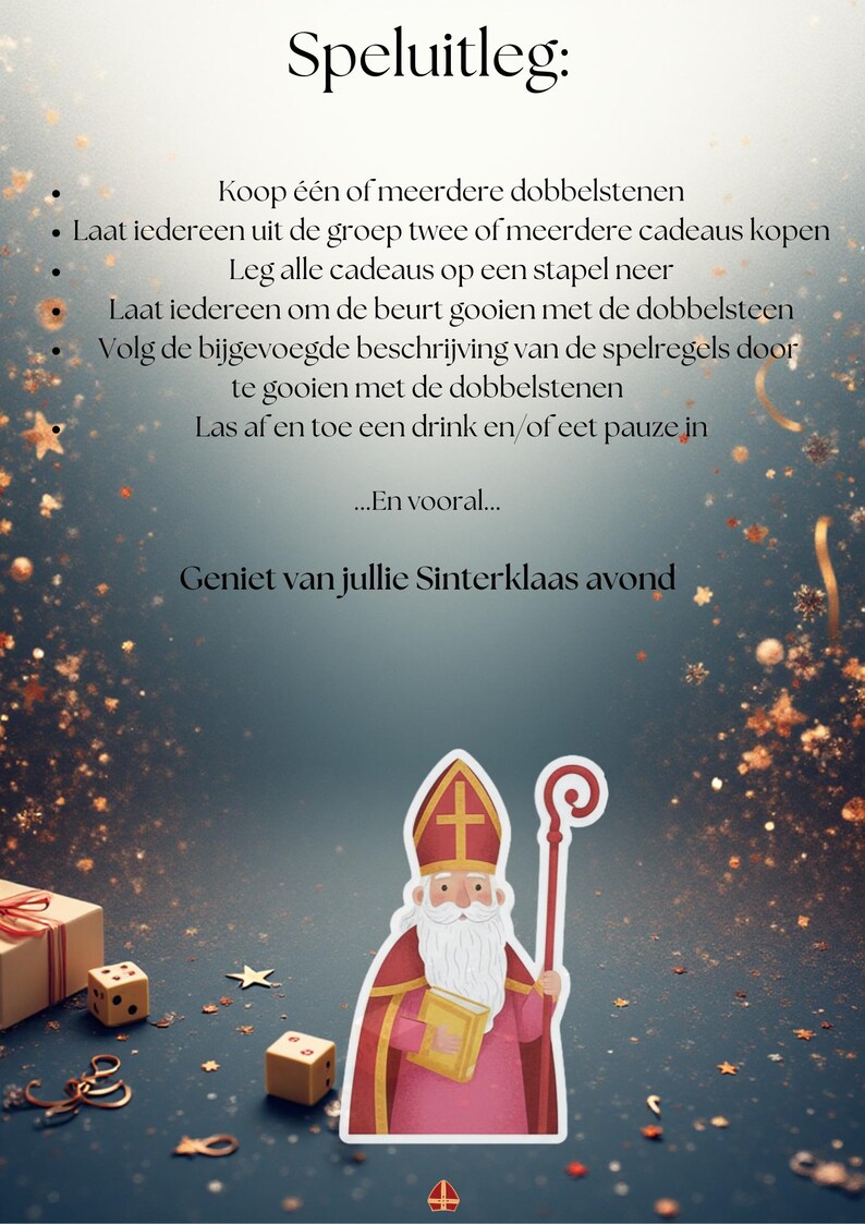 Sinterklaas Dice Game Family Edition Gift - Etsy UK