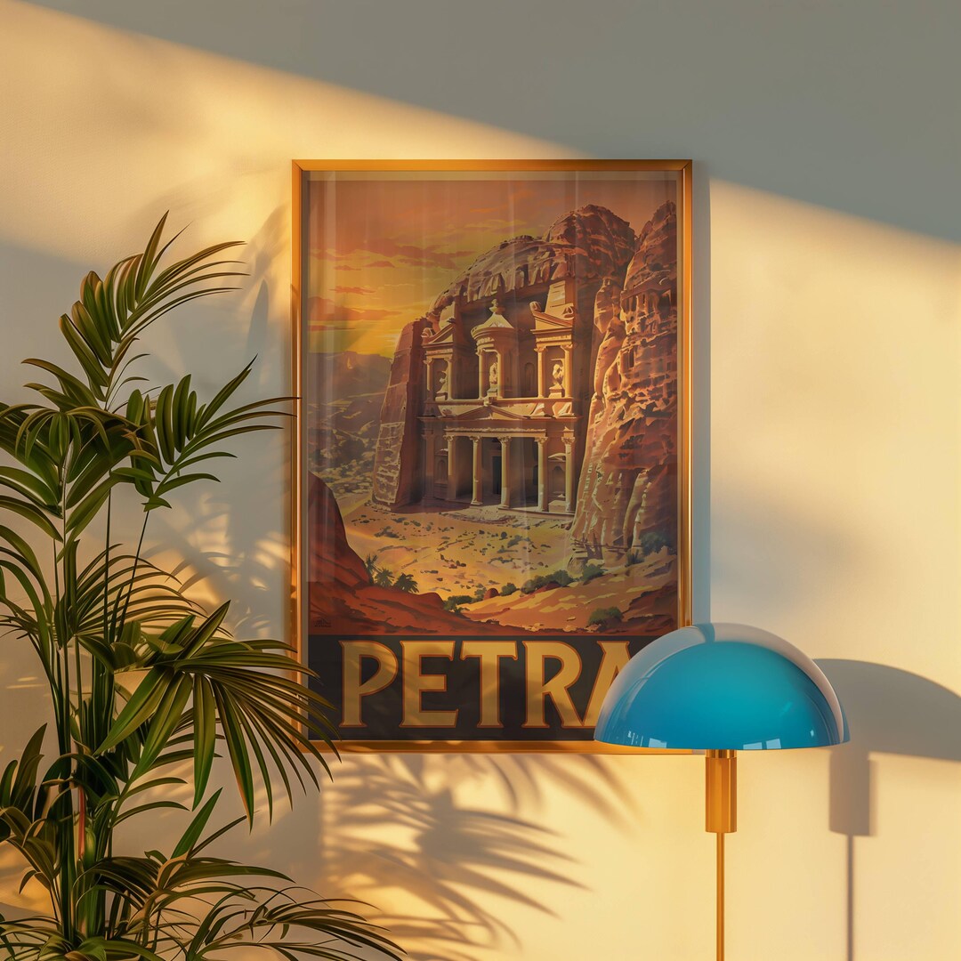 Petra Travel Poster: Artful Boho Desert Scene (digital Download) - Etsy