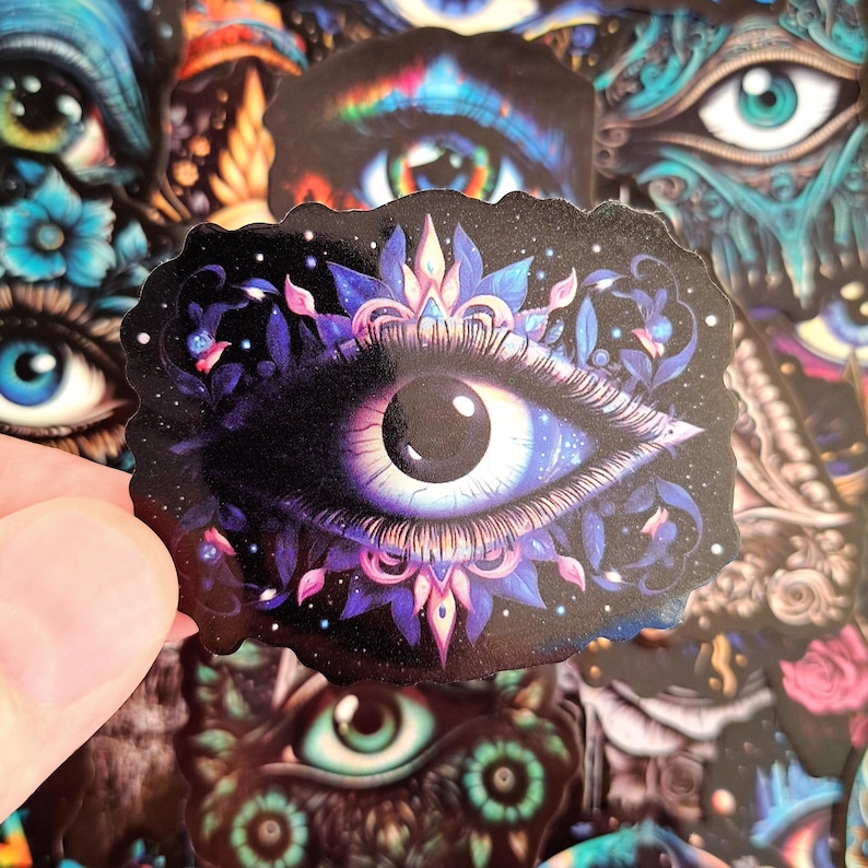 50 PCS Third Eye Sticker Pack, Evil Eye Stickers, Occult Eye Stickers ...