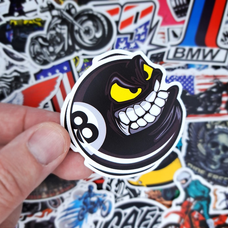 Motorcycle Helmet Sticker Pack – Biker, Motorbike & Chopper Stickers ...