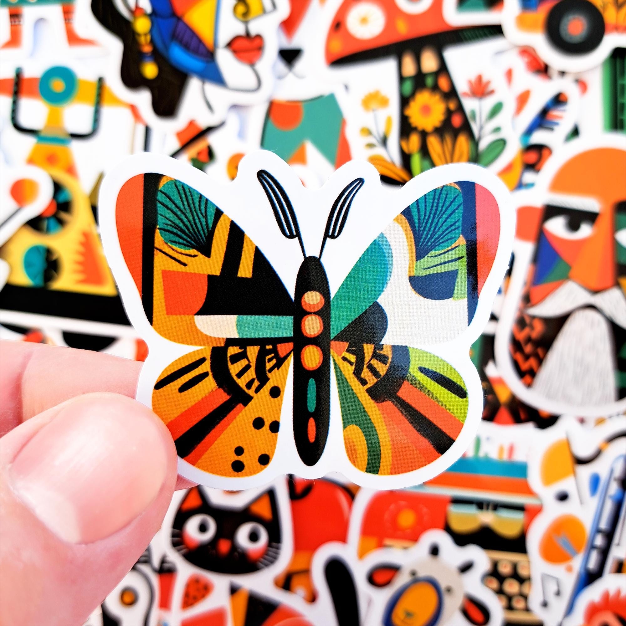 Picasso Style Sticker Pack – Cubism Art & Abstract Colorful Paint ...