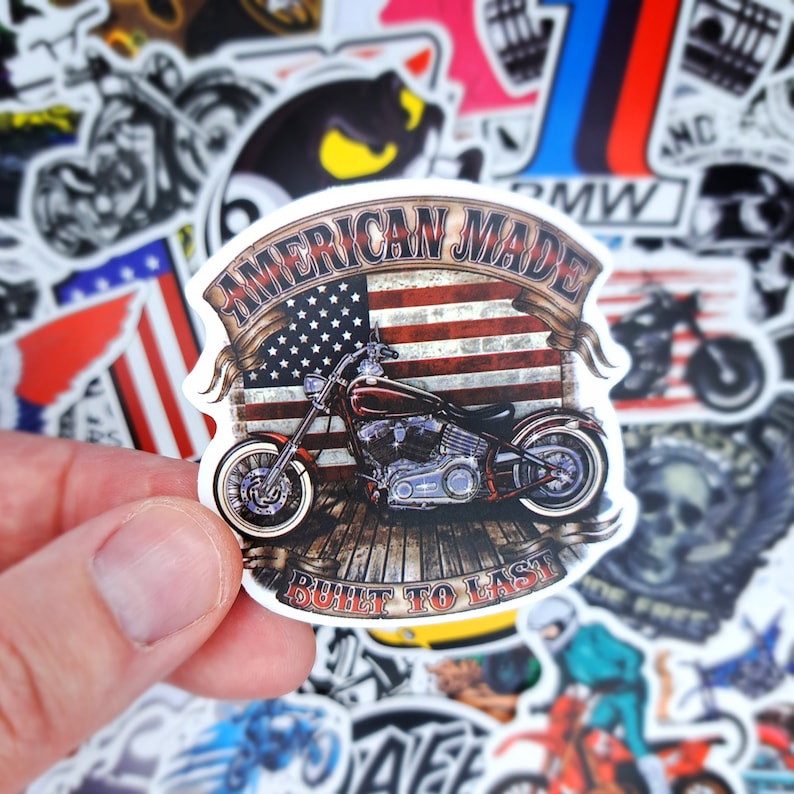 Motorcycle Helmet Sticker Pack – Biker, Motorbike & Chopper Stickers ...