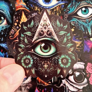 50 PCS Third Eye Sticker Pack, Evil Eye Stickers, Occult Eye Stickers ...