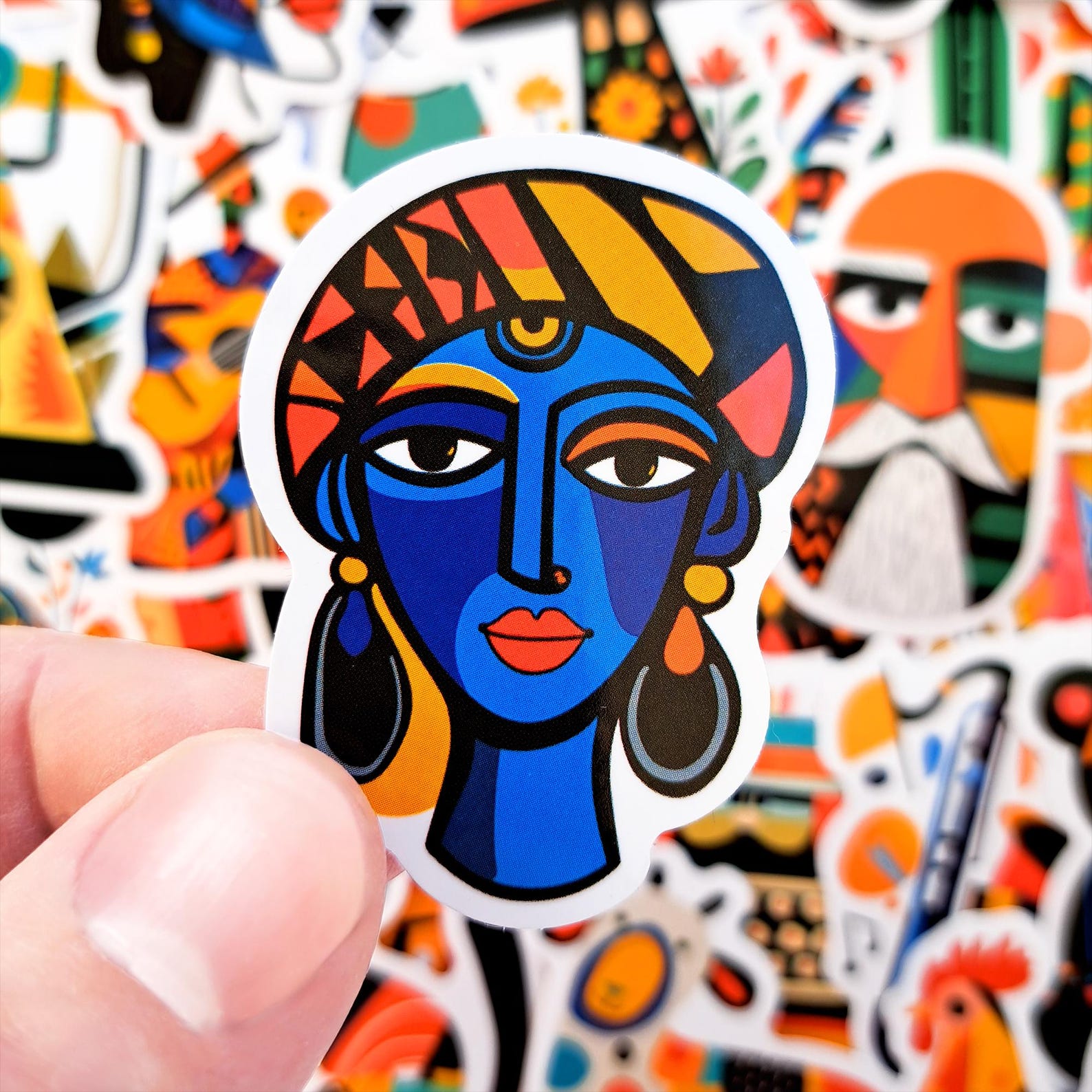 Picasso Style Sticker Pack – Cubism Art & Abstract Colorful Paint ...