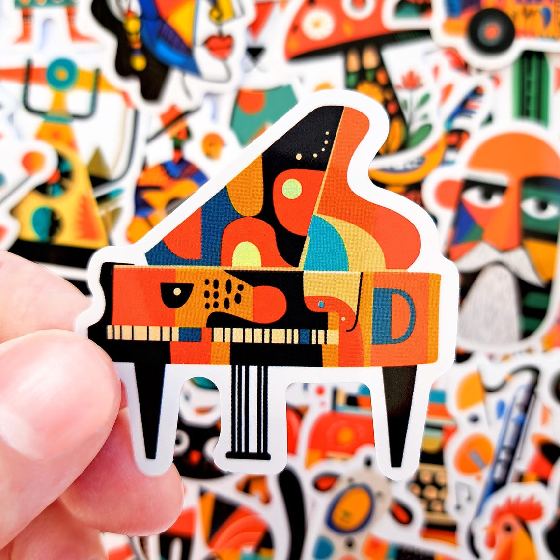 Picasso Style Sticker Pack – Cubism Art & Abstract Colorful Paint ...