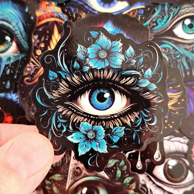 50 PCS Third Eye Sticker Pack, Evil Eye Stickers, Occult Eye Stickers ...