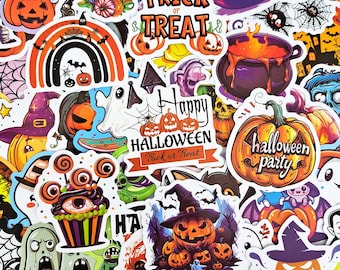 10/25/50 PCS Halloween Party Sticker Pack, Scrapbook Halloween Stickers ...