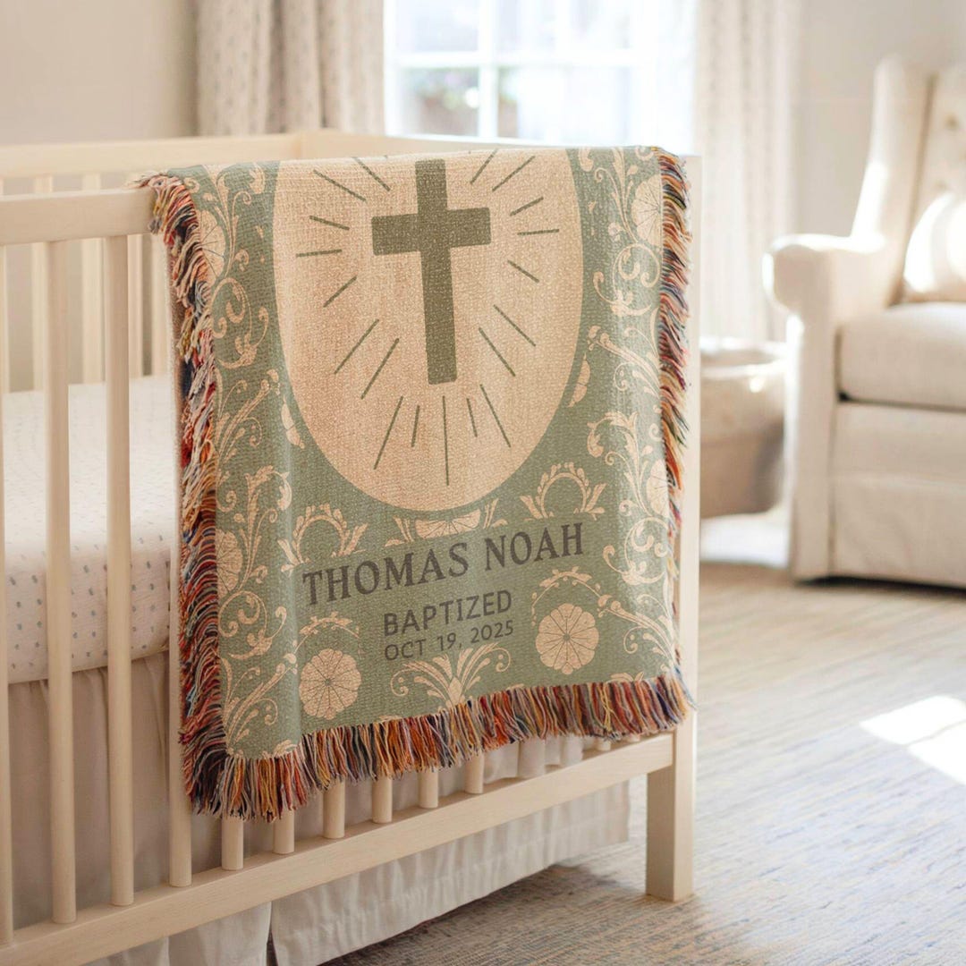 Personalized Baptism Blanket: Custom Christening Gift, Godchild ...