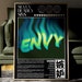 Vices: Envy Seven Deadly Sins Print, Typographic Grunge Psychedelic ...