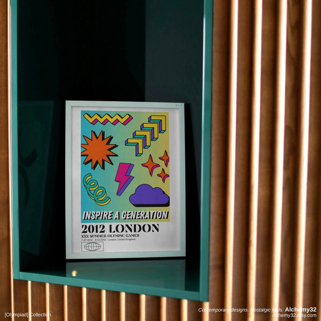 London 2012 Olympics Minimalist Print, Summer Olympics Y2K Gradient ...