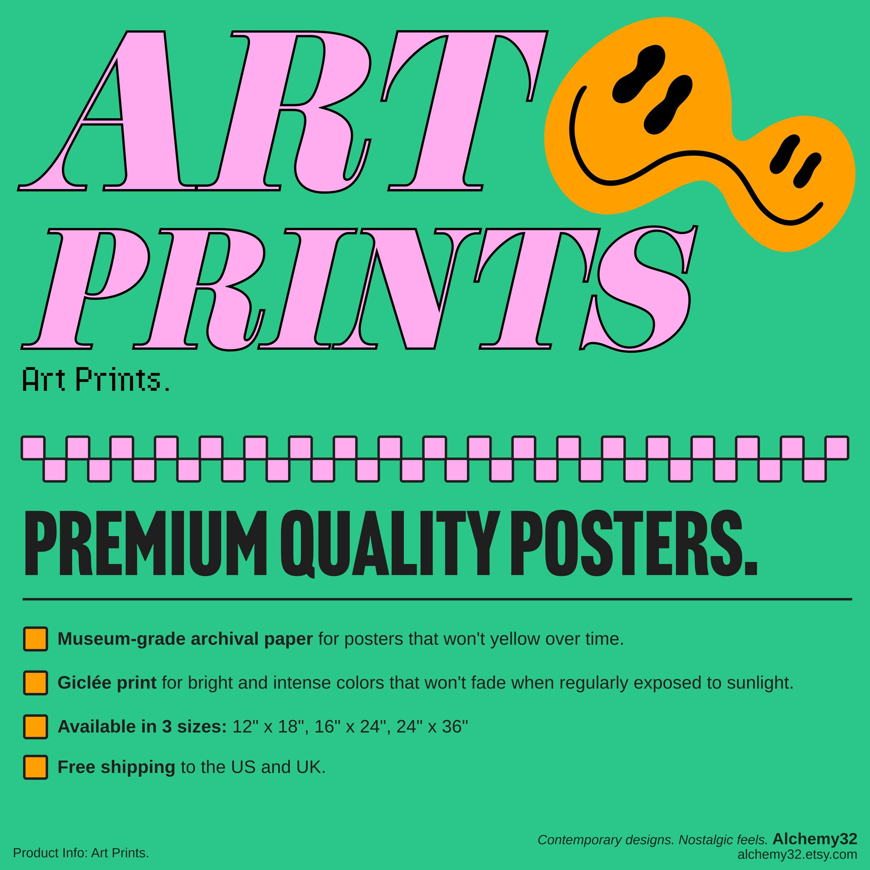 Utopia: Closing Soon Print, Y2K Modern Psychedelic Grunge Retrowave ...