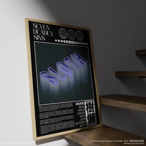 Modern Trippy Sloth Digital Download: Seven Deadly Sins Psychedelic ...