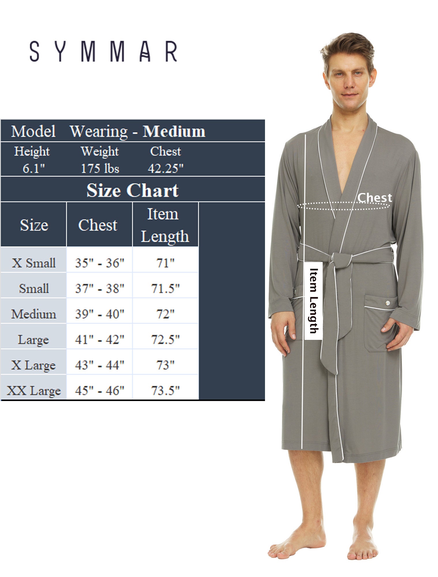 Gray Mens Luxury Robe Night & Day Knit Micro Modal Mens Robe Mens Robes ...