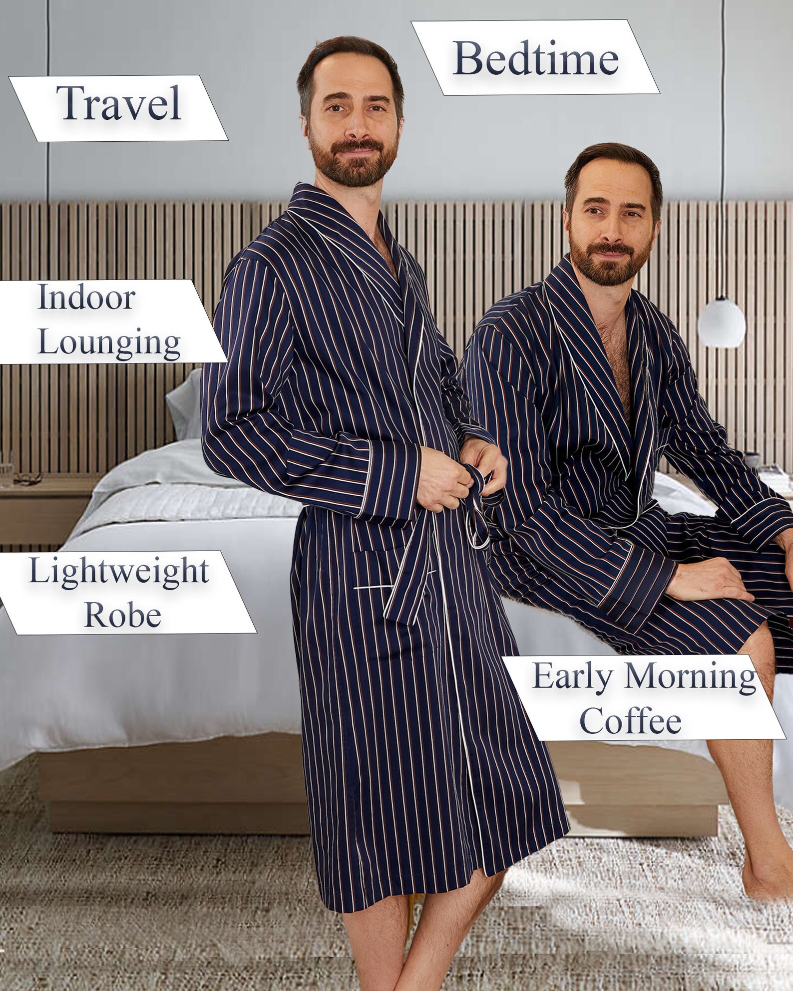 Redwood Tencel Mens Luxury Robe Night & Day Mens Robe Mens Robes Soft ...