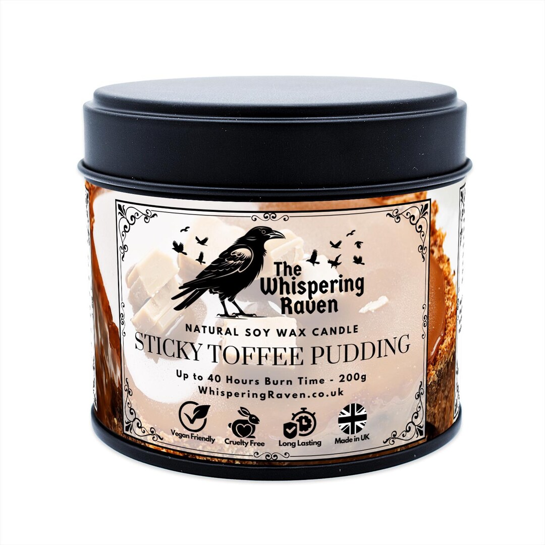 Sticky Toffee Pudding Scented Soy Wax Candle - 200g Vegan Tin - Etsy