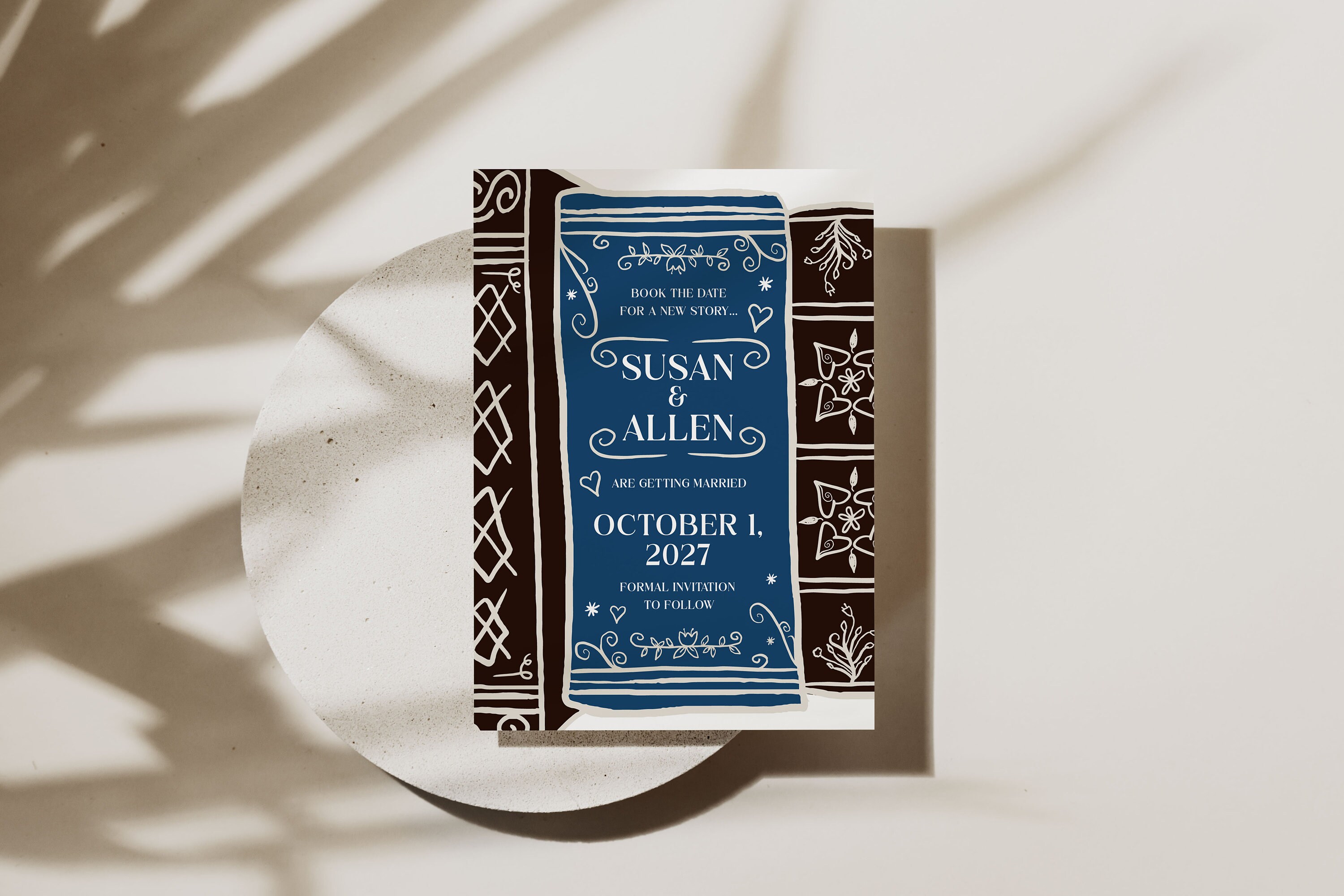 Vintage Book Wedding Invitation Suite, Hand Drawn Literary Wedding ...