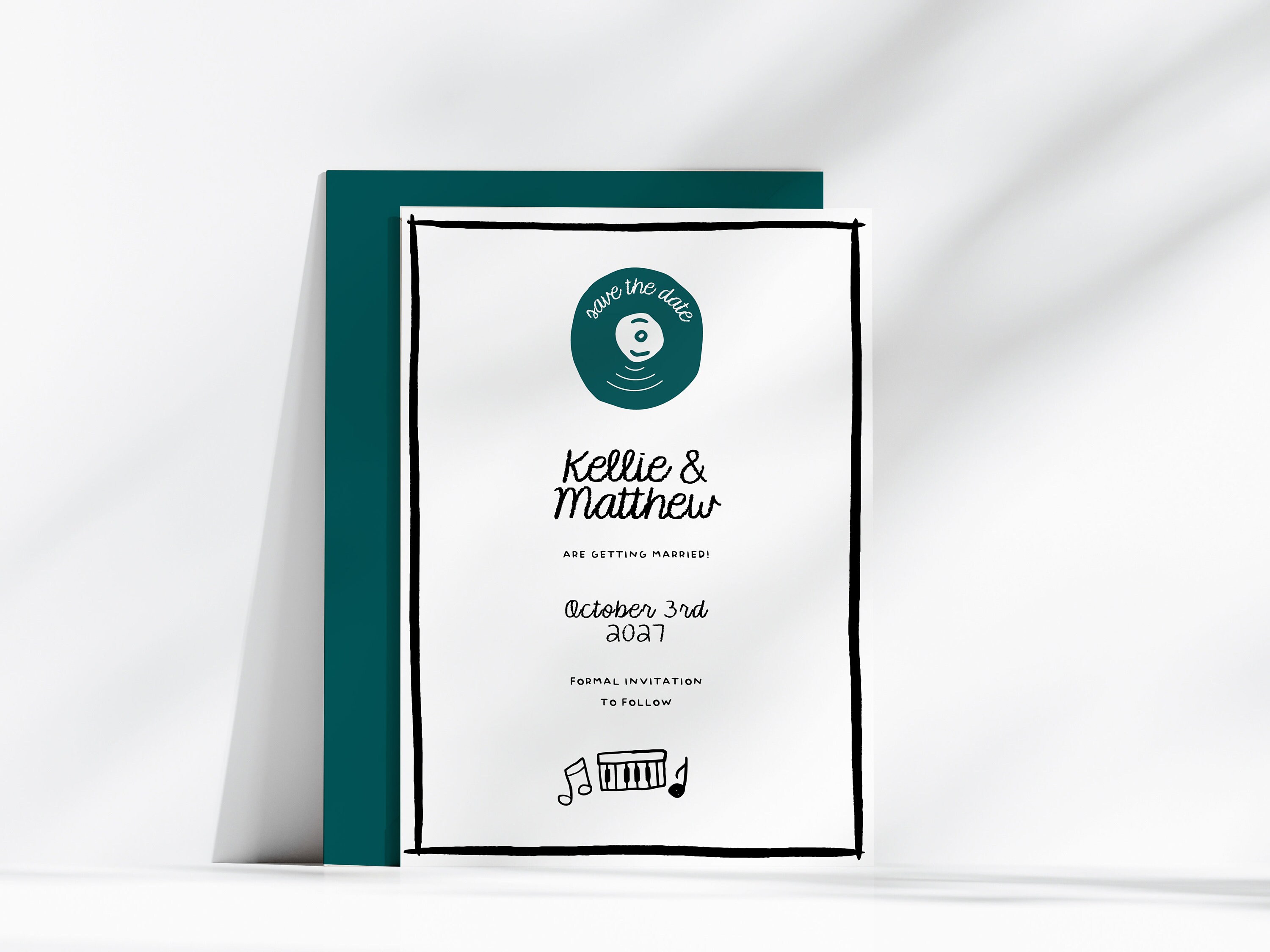 Retro Record Save the Date Template, Song Lyrics Save the Date, Music ...