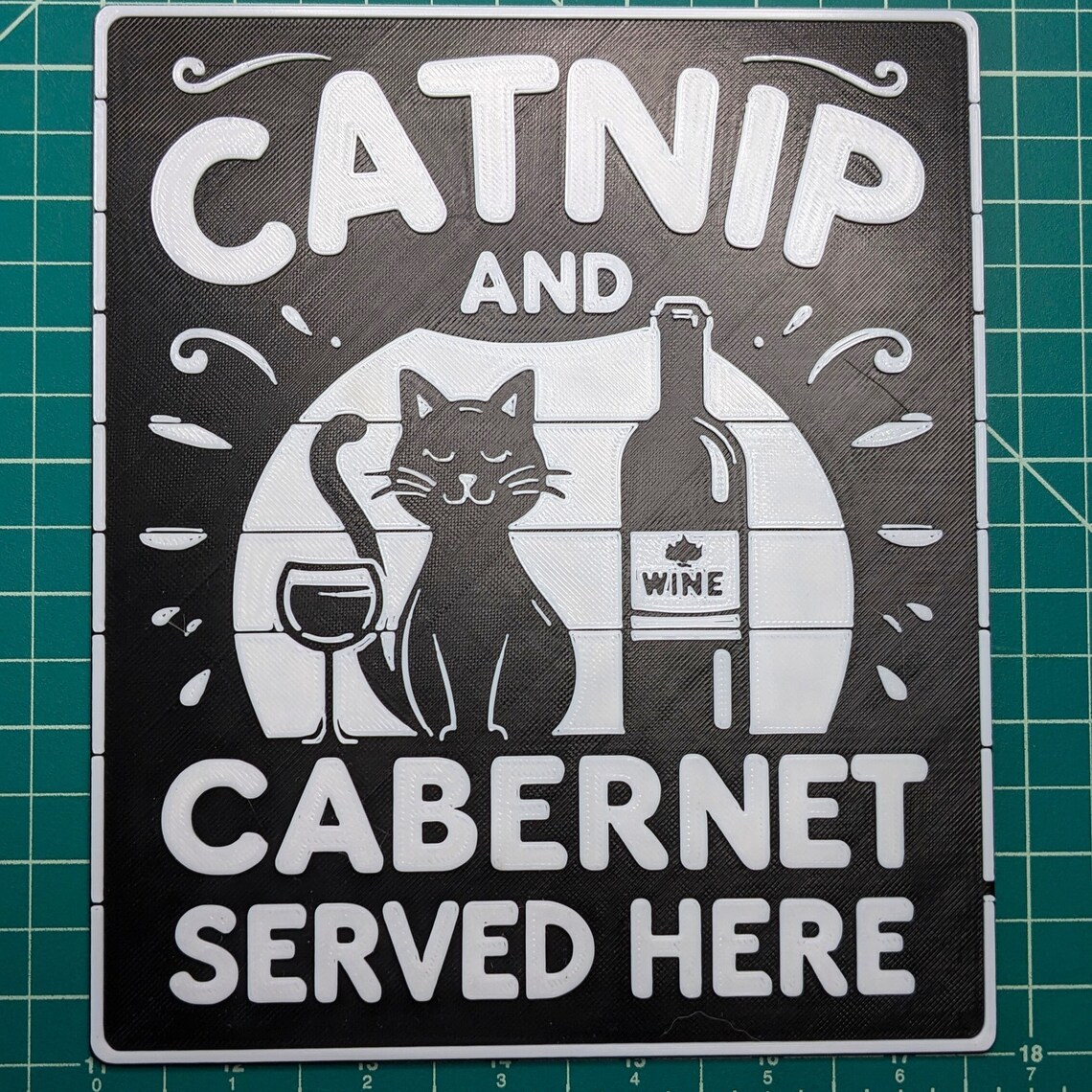 Cat and Wine Lover's Sign, Fun Kitchen Decor, Catnip and Cabernet Wall ...