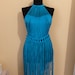 Stunning Handmade Macrame Halter Dress, Deep Blue Dress, Eco Friendly ...