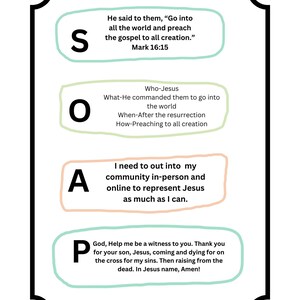 SOAP Bible Study Journal - Etsy