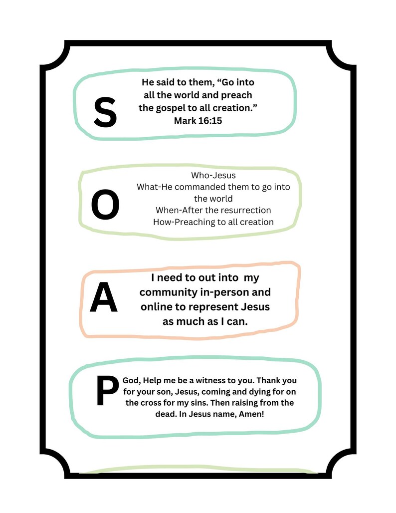 SOAP Bible Study Journal - Etsy