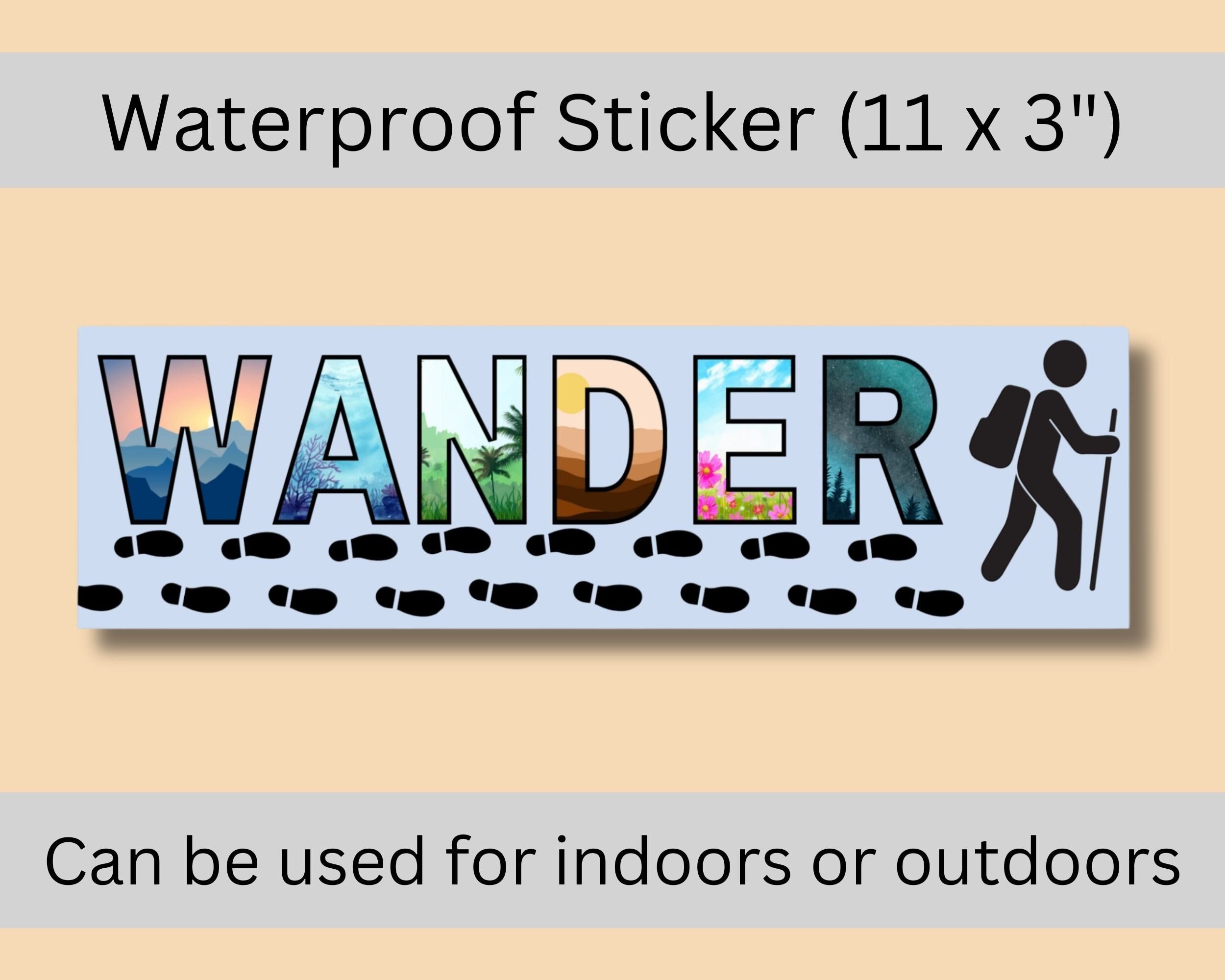 Inspiring Nature Bumper Sticker, Gift for Nature Lovers, Stickers for ...