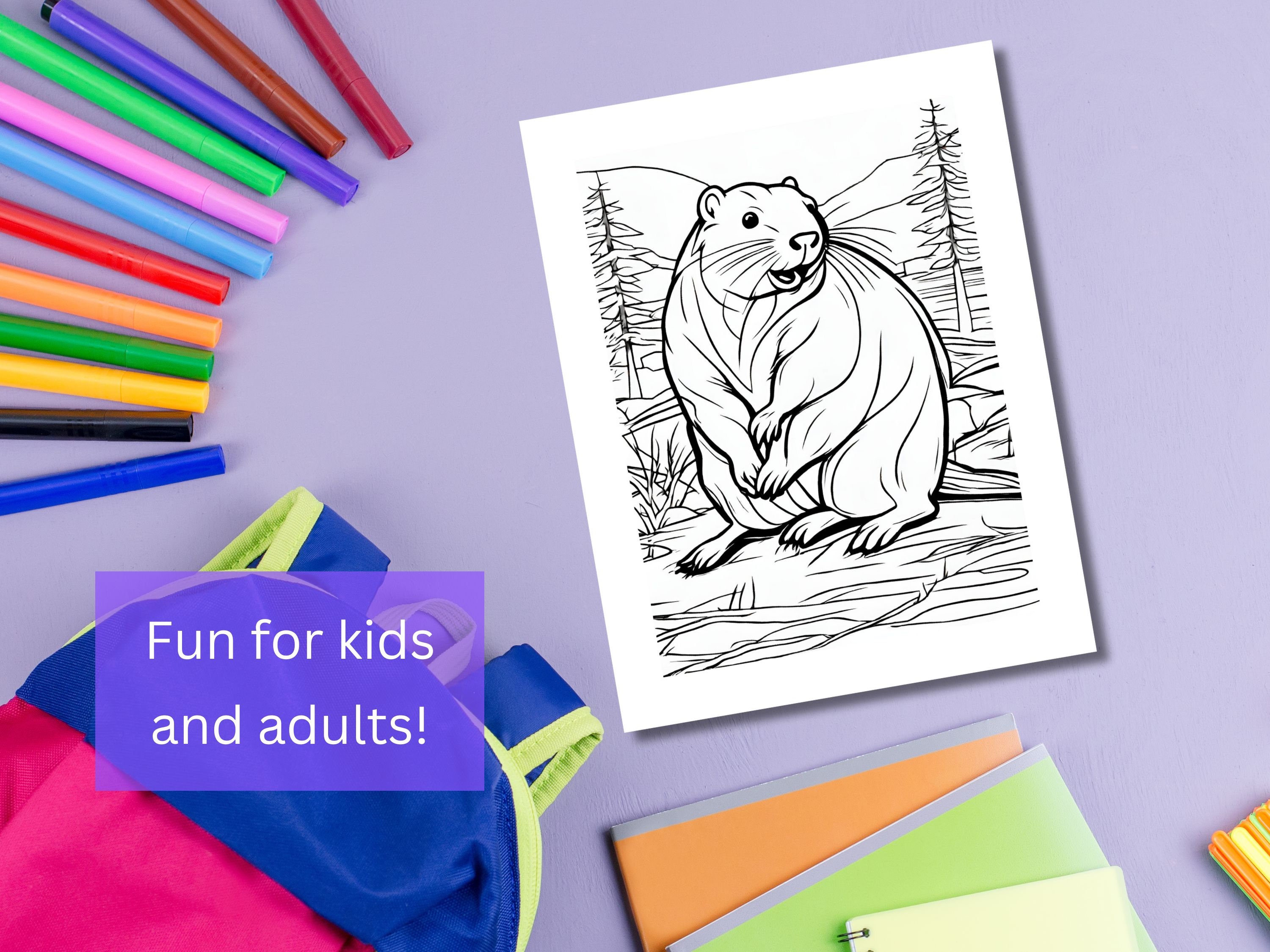 National Park Wildlife Coloring Pages, Printable Coloring Book, Fun ...