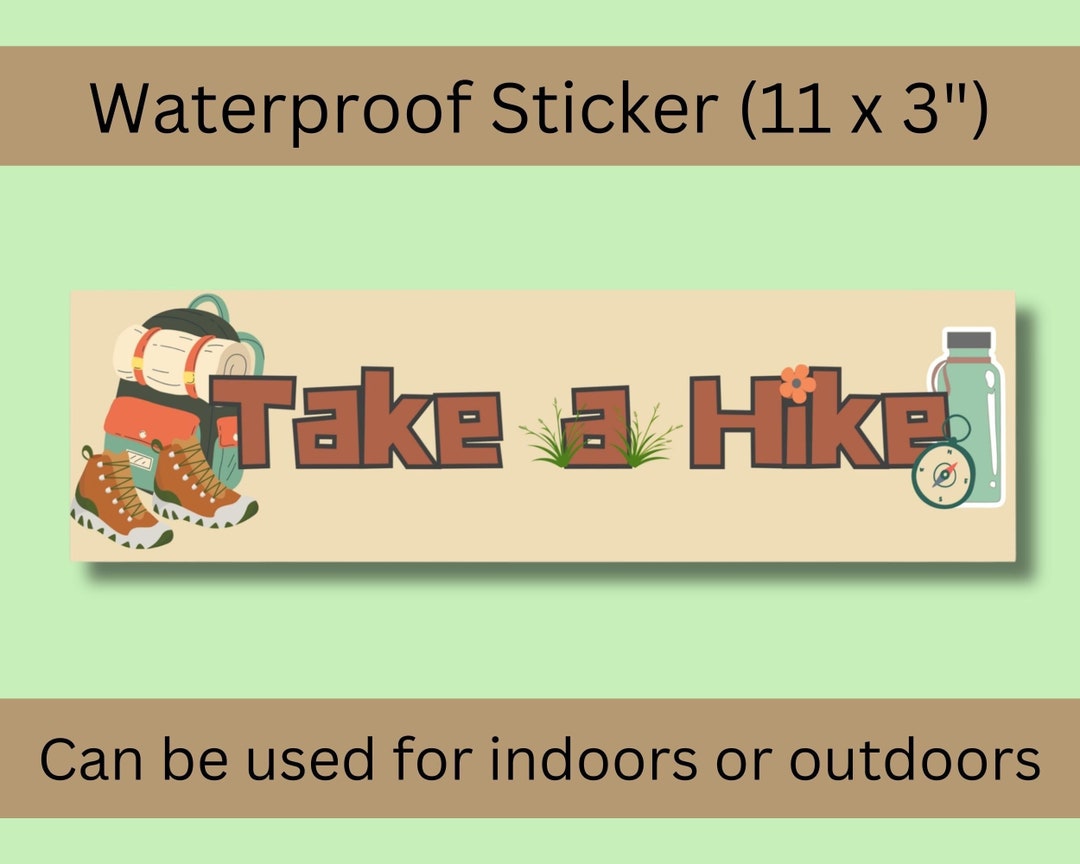Outdoorsy Hiking Bumper Sticker, Gift for Hikers, Nature Sayings ...