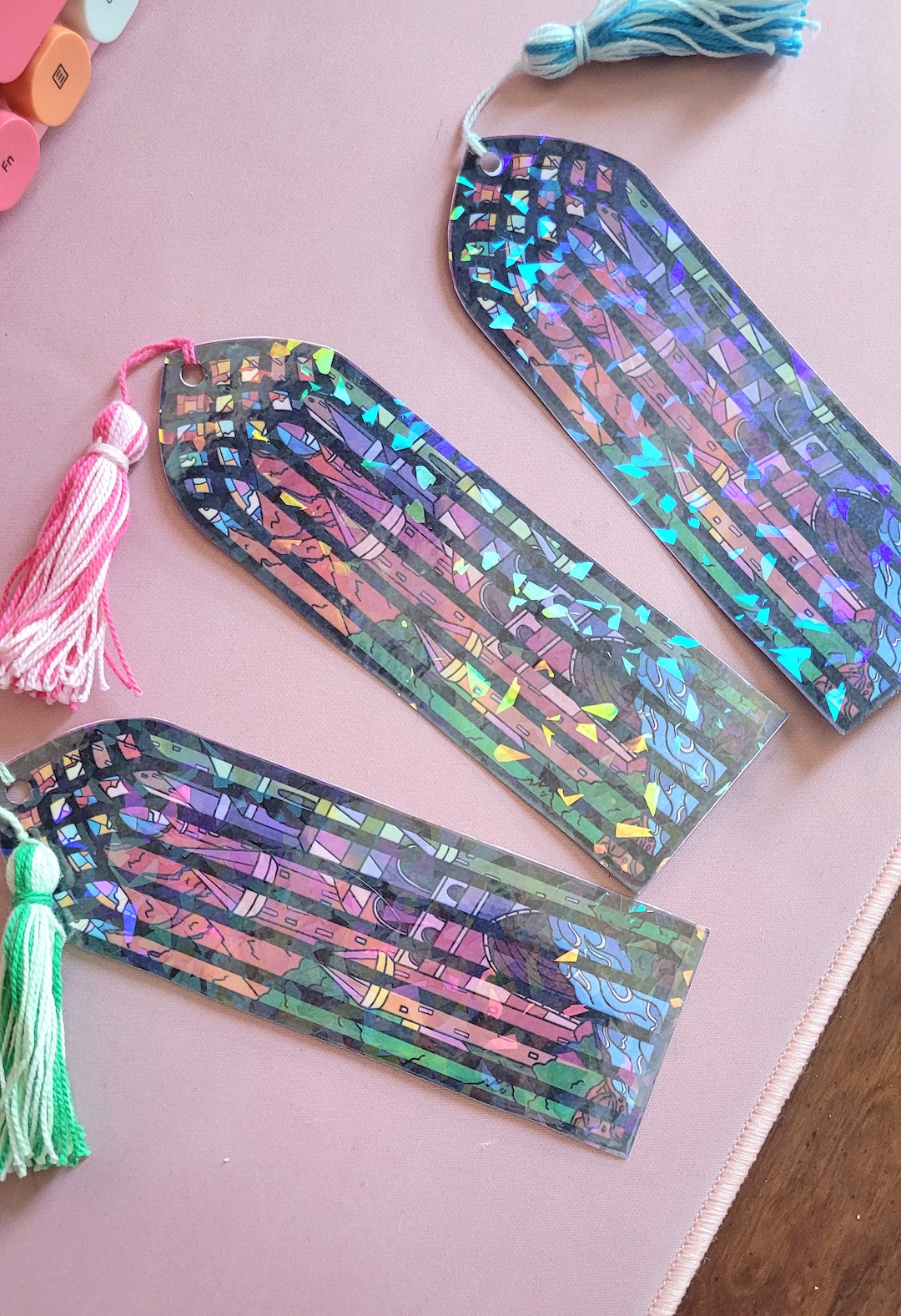 Holographic Cathedral Window Bookmark - Etsy