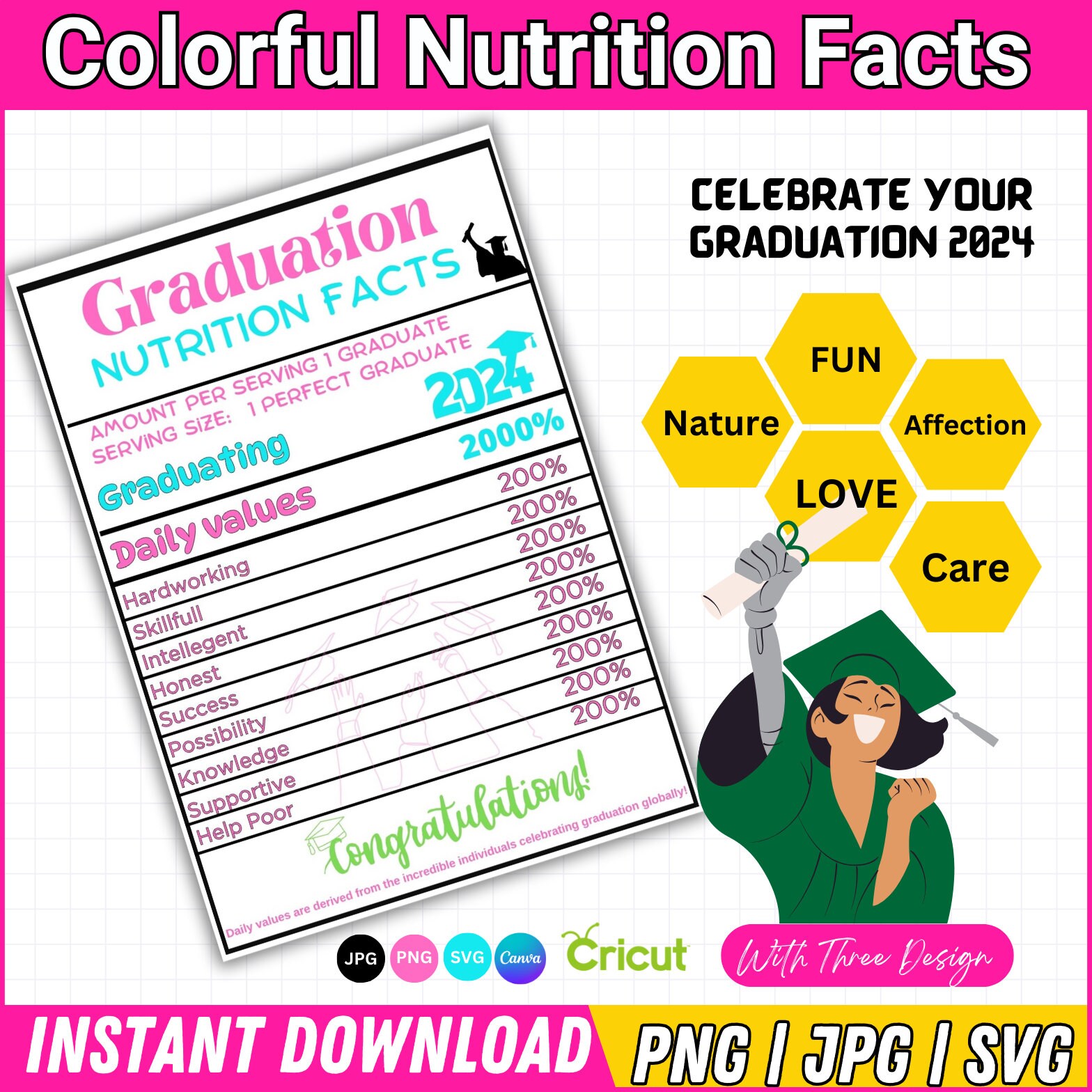 2024 Graduation Nutrition Facts ,graduation Nutrition Label Class 2024 ...