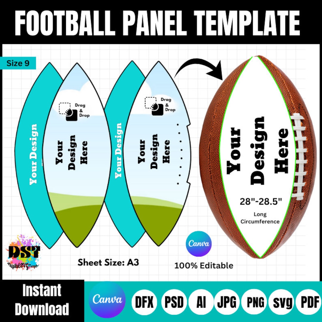 Football Panel Template, Football Ball Leather Blank Template, Photo ...