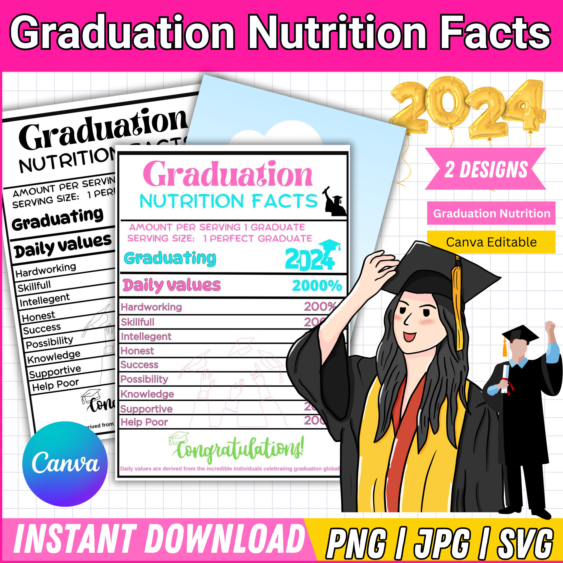 Graduation Stole Template, Graduation Stole Svg, Graduation Nutrition ...