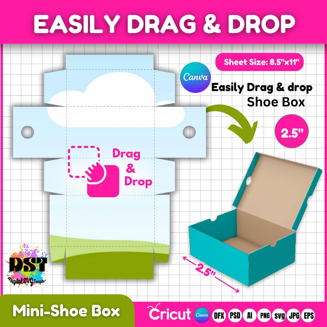 2.5 Mini Shoe Box Template, Shoe Box Svg, Shoe Box Label, Sneaker Box ...