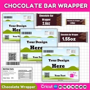 Chocolate Bar Wrapper Template, Candy Bar Wrapper, Chocolate Wrapper ...