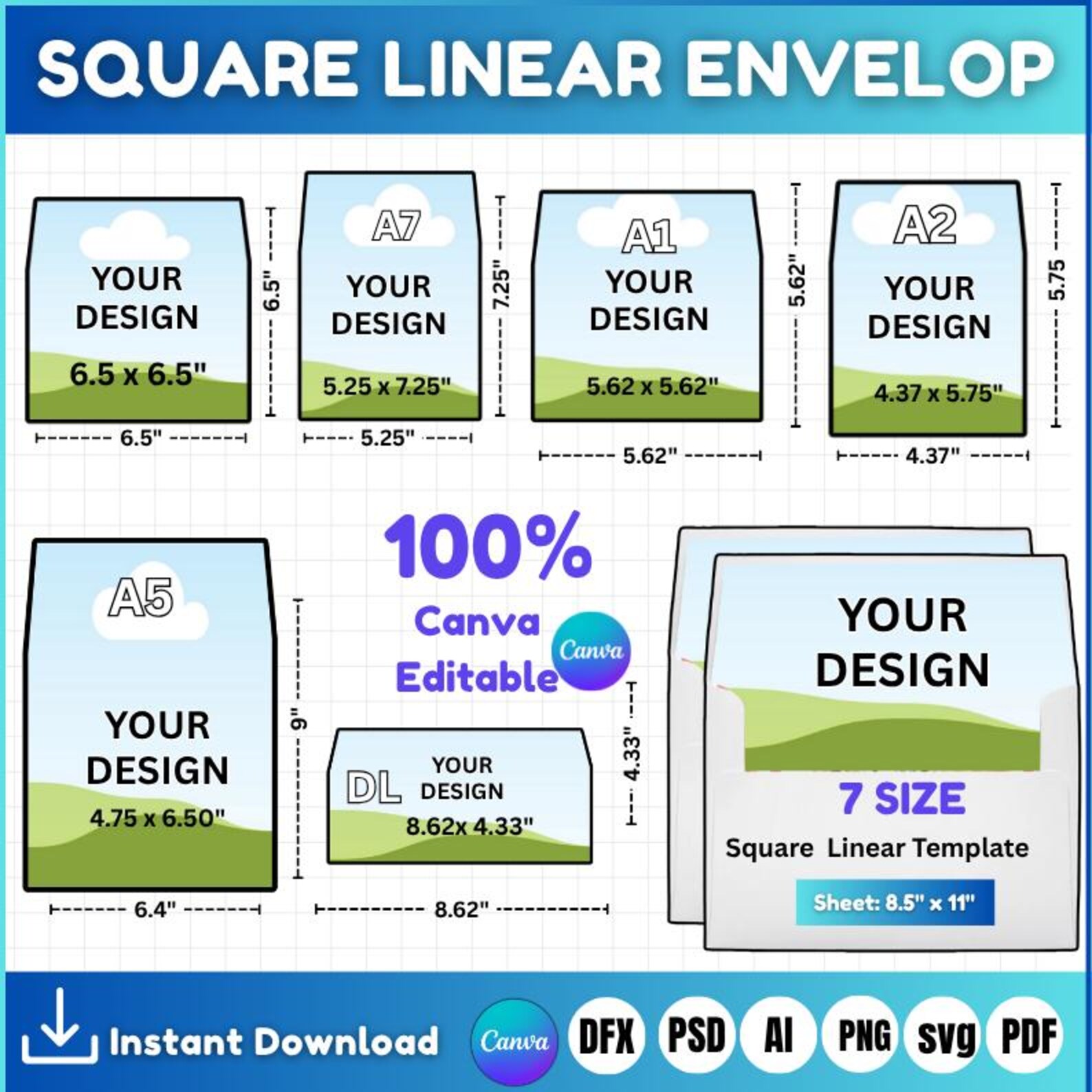 Envelope Template, Card Envelope Template, Envelope Liner Template ...