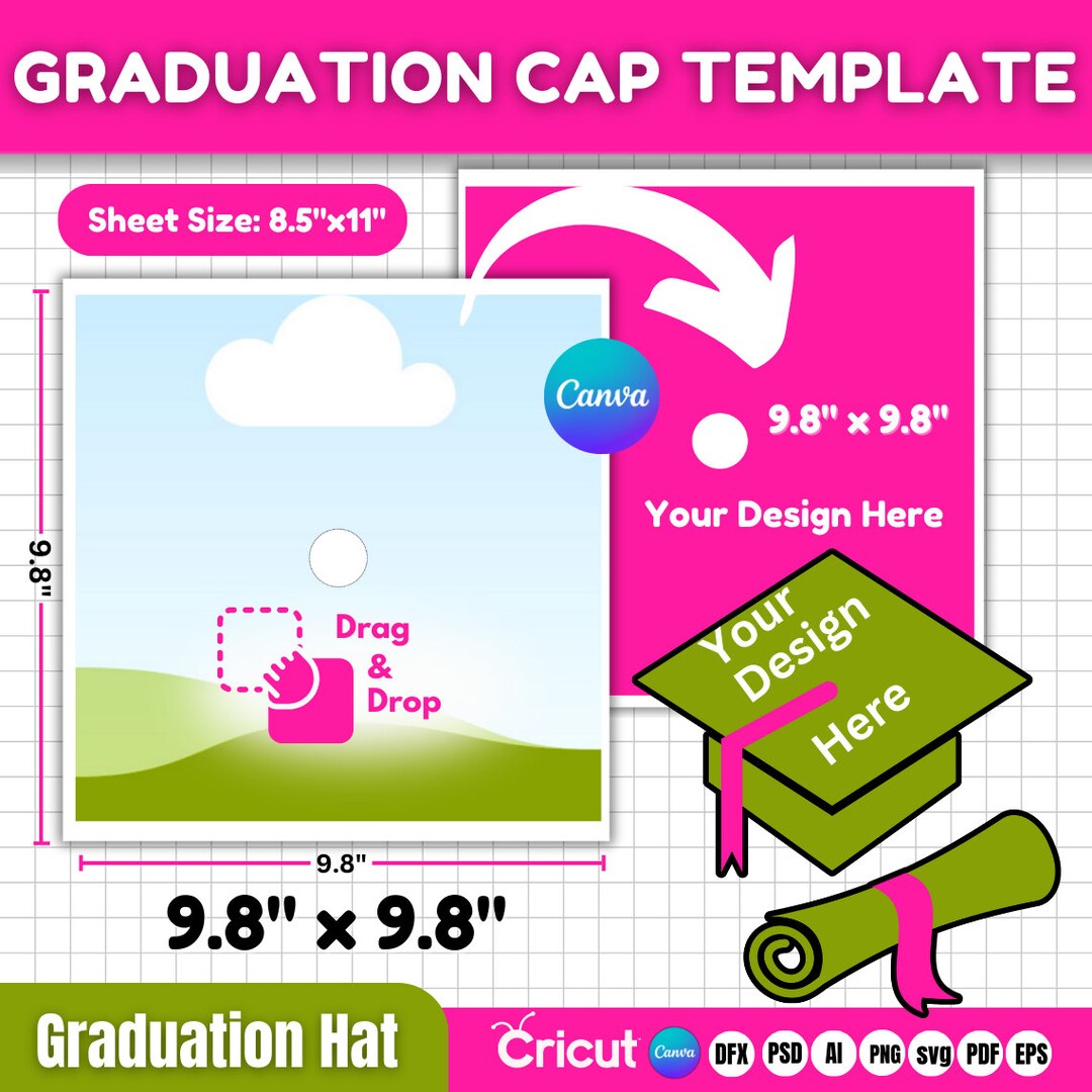 Graduation Cap Template Svg, Graduation Hat Mockup, Graduation Cap ...