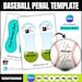 Baseball Panel Template, Tennis Ball Template, Photo Baseball, Softball ...
