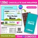 1.55 Oz Chocolate Bar Wrapper Template, Candy Bar Wrapper, Chocolate ...