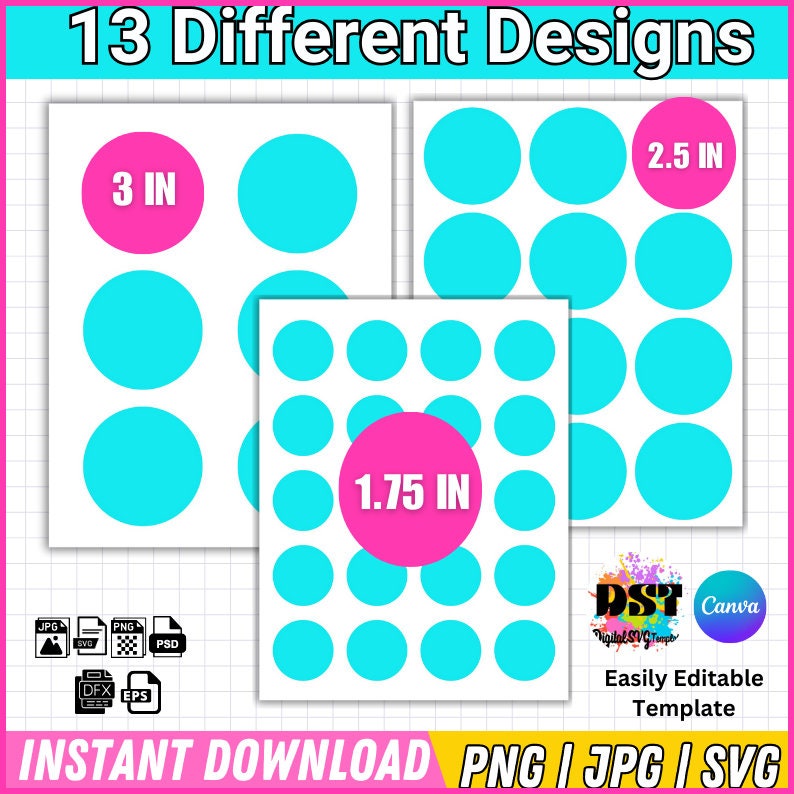 13 Circle Template Bundle, Blank Circle Template Svg, Blank Round ...